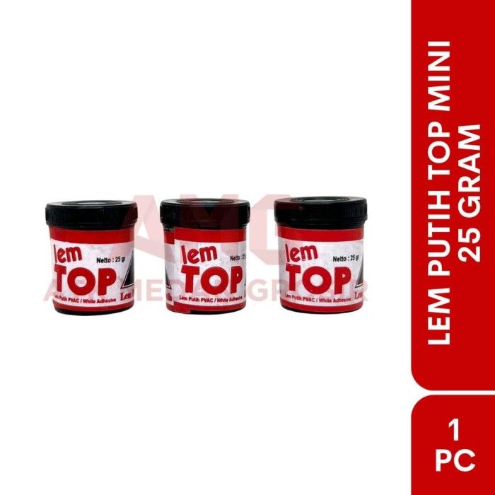Lem Putih Top 25 Gram / Lem Putih Serbaguna / Lem Top 25gr Toples Size ...
