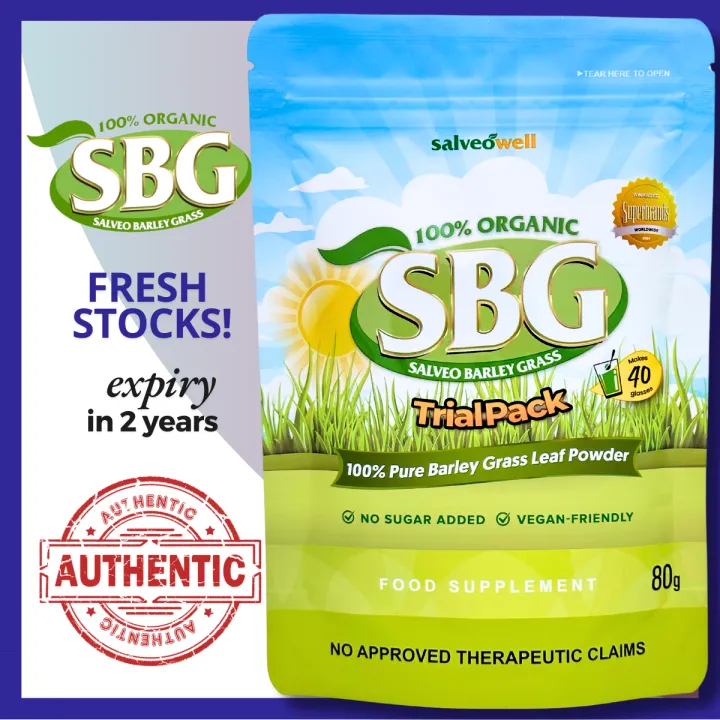 Sbg Salveo Barley Grass Powder In Trial Pack 80 Grams 80g by Salveo ...