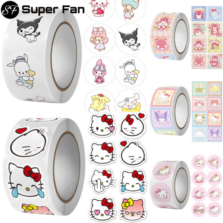 (Super Fan) 500pcs Sanrio Stickers Cartoon Kuromi Melody Pochacco Anime ...
