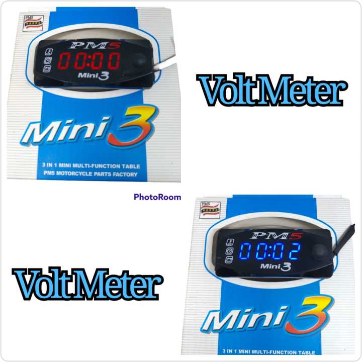 Voltmeter voltmeter Accu Aki 3 in 1 12 Volt universal Voltmeter mini ...