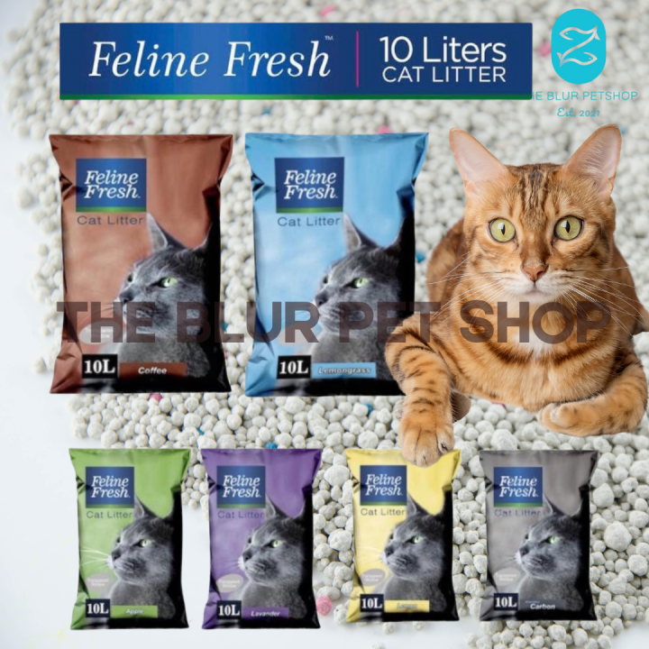 Feline Fresh Cat Litter Sand 10L Cat Sand Clumping Bentonite Pink Sand ...