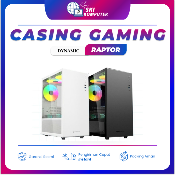 CASING PC GAMING RAPTOR DYNAMIC FREE 3 FAN RGB | Lazada Indonesia