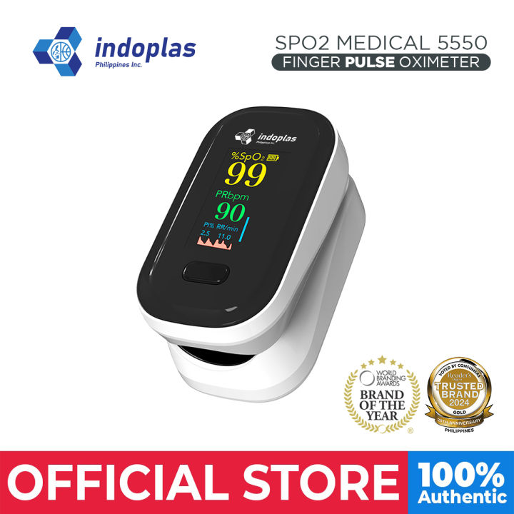 Indoplas Pulse Oximeter SPO2 Medical 5550 with Respiratory Rate FDA ...