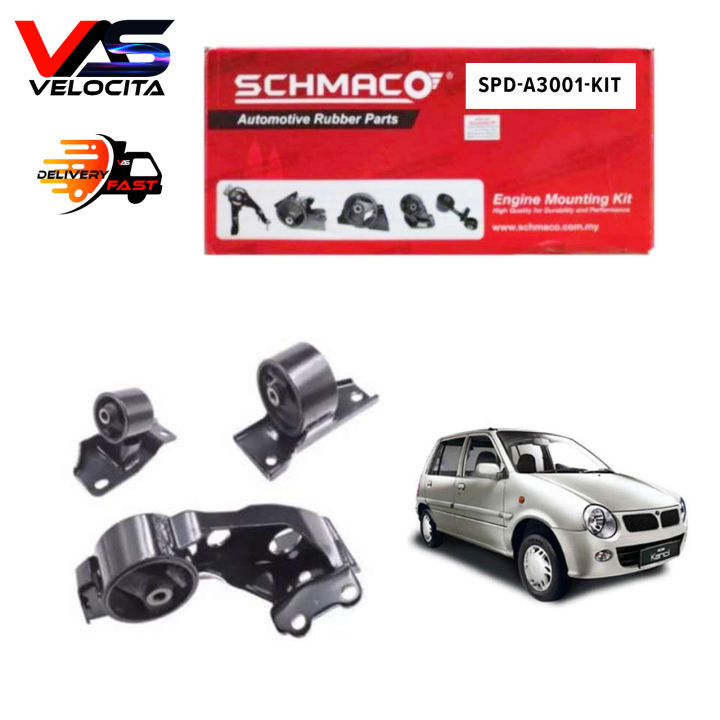 SCHMACO ENGINE MOUNTING SET KANCIL 660 850 AUTO / MANUAL SPD-A3001-KIT ...