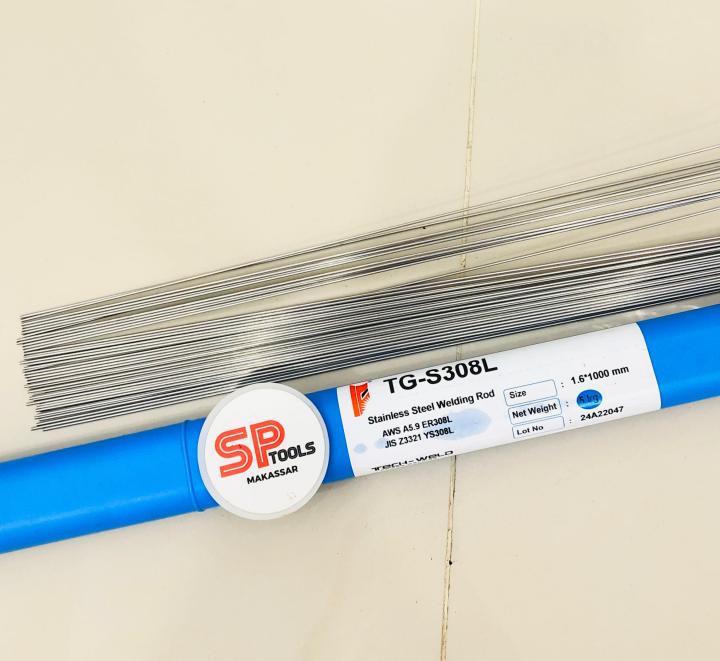 KAWAT LAS TIG ARGON STAINLESS WELDING ROD TECHWELD 1.6MM X 100CM 1 ...