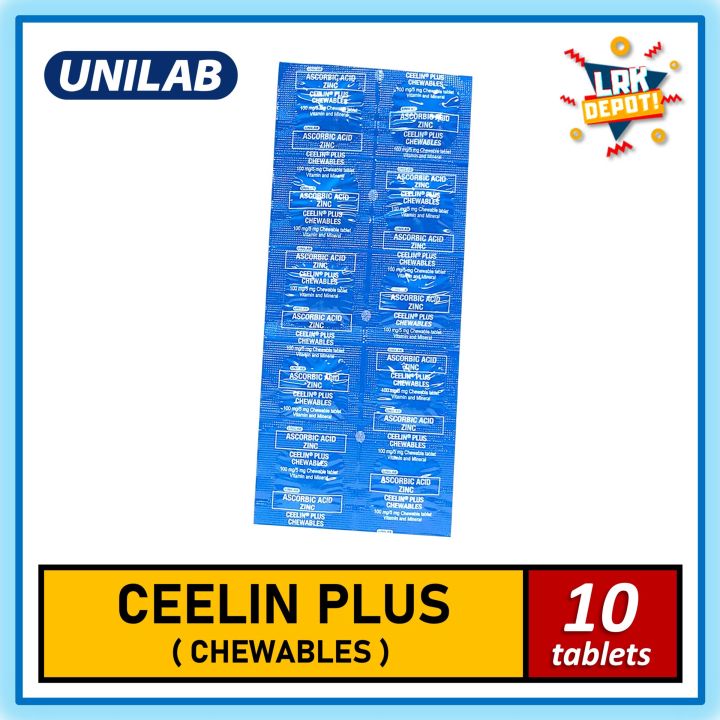 Ceelin Plus Chewables - 10s (Ascorbic Acid + Sodium Ascorbate + Zinc ...