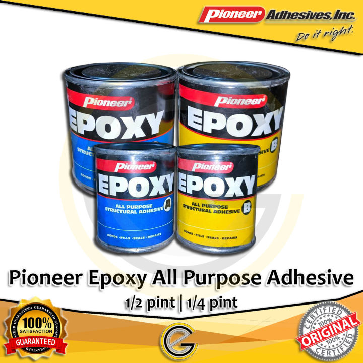 Pioneer Epoxy All Purpose Structural Adhesive (set) [1/2 pint | 1/4 ...