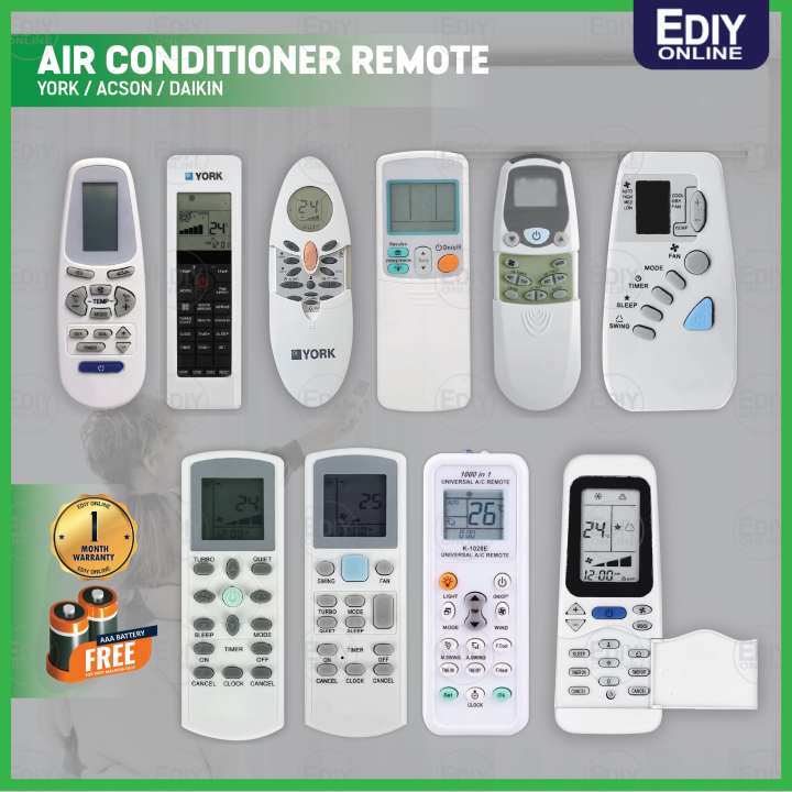 【FREE BATTERY AAA x2】 Air Conditioner Remote Control Replacement ACSON ...