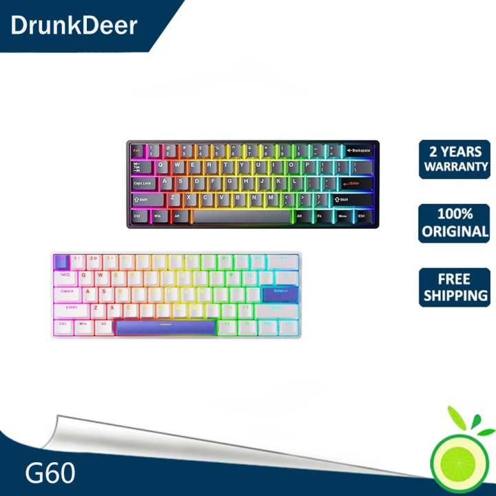 DrunkDeer G60 Wired Magnetic Keyboard RGB Driver Adjustable Hot ...
