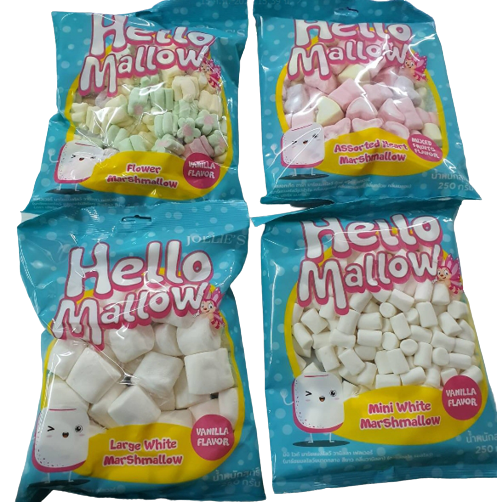Hello Mallow Marshmallow มาร์ชเมลโลว์ มาร์ชเมลโลว์บาบีคิว ดอกไม้, หัวใจ ...