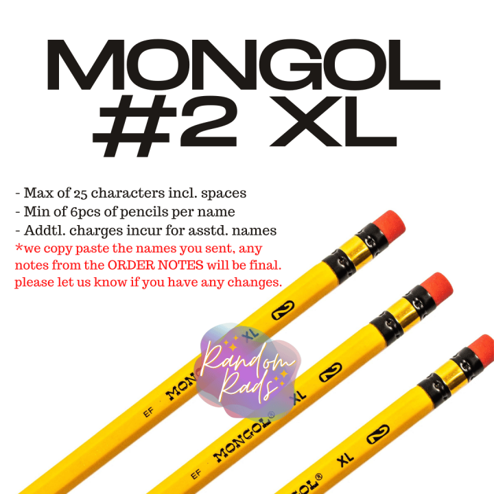 Personalized Pencil | Mongol 2 XL | 3/6/12pcs | Lazada PH