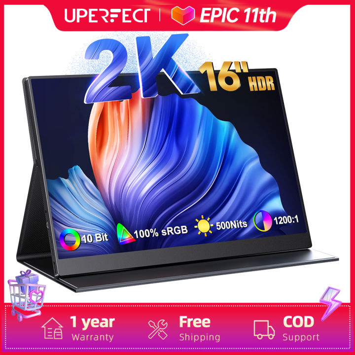 UPERFECT [Local delivery] 2K Computer monitor 16 inch Portable Monitor ...