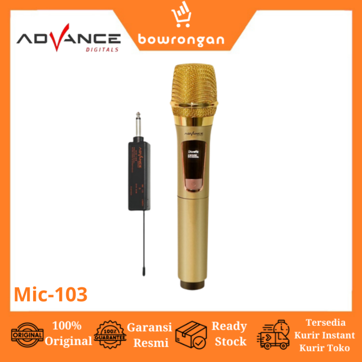 ADVANCE Microphone MIC-103 Profesional Mic Wireless MIC103 MIC 103 ...