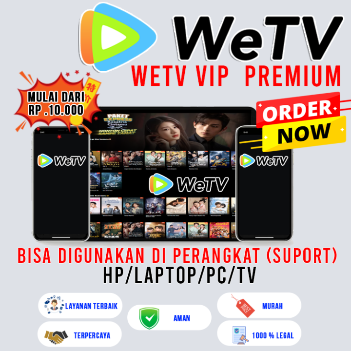 WETV VIP PREMIUM SHARING & PRIVATE 1-12 BULAN FULL GARANSI | Lazada Indonesia