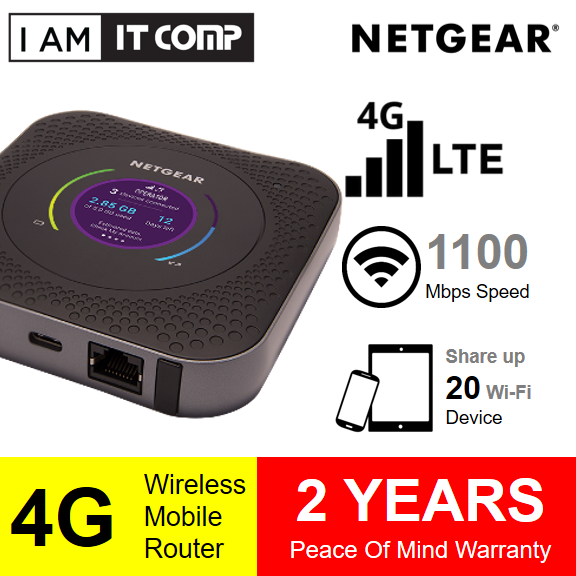 NETGEAR NightHawk M1 MR1100 Mobile Hotspot 4G LTE Router (MR1100-100EUS ...