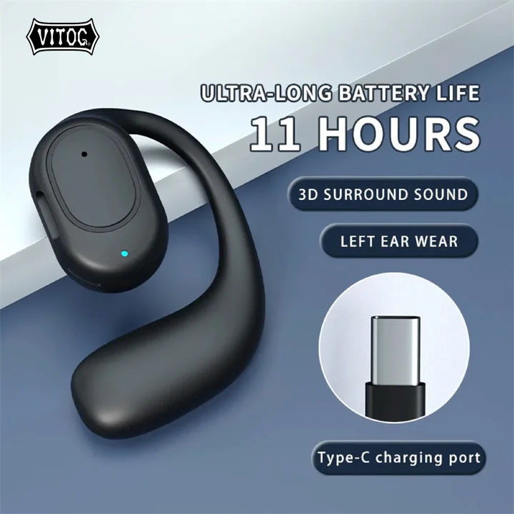 ชุดหูฟังหูฟังไร้สายบลูทูธ VITOG พร้อมไมโครโฟนหูฟังตัดเสียงรบกวรแฮนด์ฟรี ...