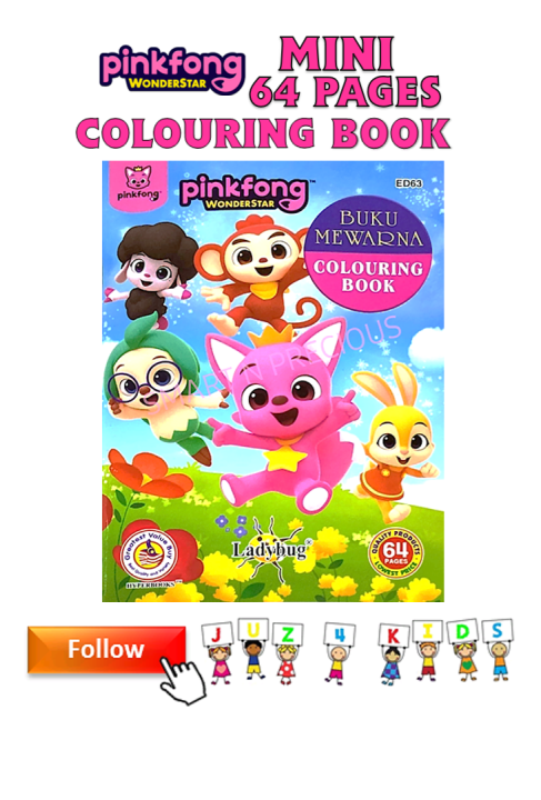 Pinkfong Wonderstar Mini Colouring Activity Book 64 pages for Kids Art ...