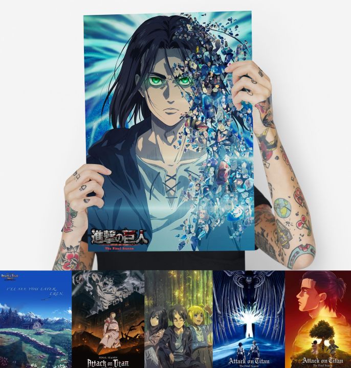 Attack on Titan A3 A4 Poster Anime Home Room Wall Posters Gaming Decor ...
