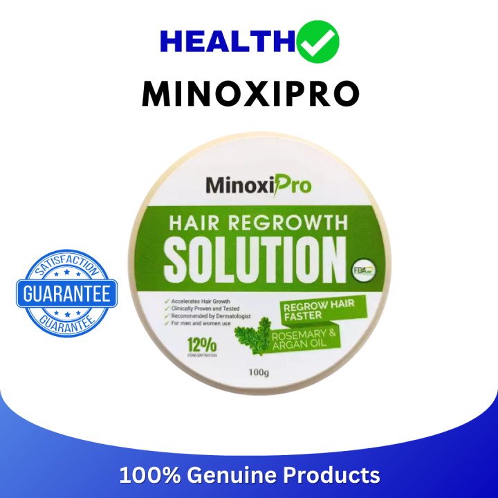100% Natural MINOXIPRO Hair Regrowth Solution 100g – Hair Loss ...