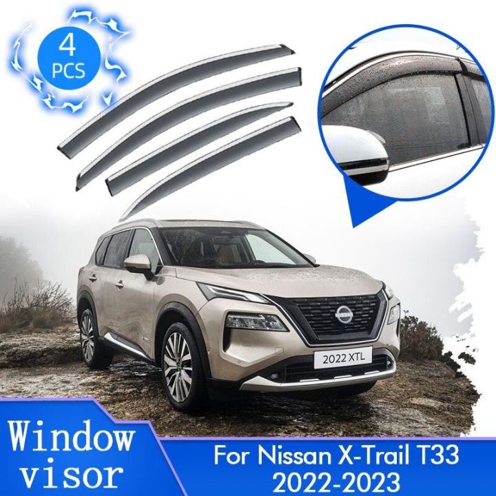 กระบังช่องระบายด้านข้างรถยนต์สำหรับ Nissan X-Trail Xtrail X Trail T33 2022 2023อุปกรณ์เสริมที่ ...