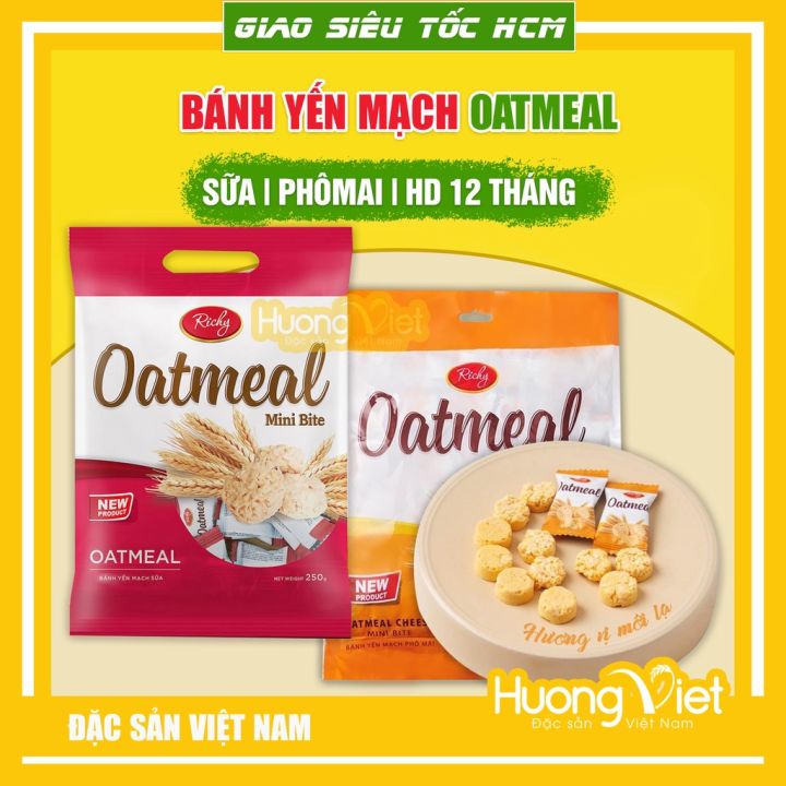 Bánh yến mạch Hàn Quốc Oatmeal Richy kẹo yến mạch bơ sữa sôcôla ngọt ...