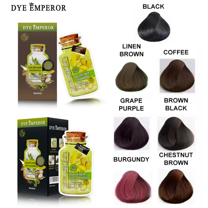 DYE EMPEROR HAIR COLOR SHAMPOO 30ML (NO NEED BLEACH) | Lazada PH