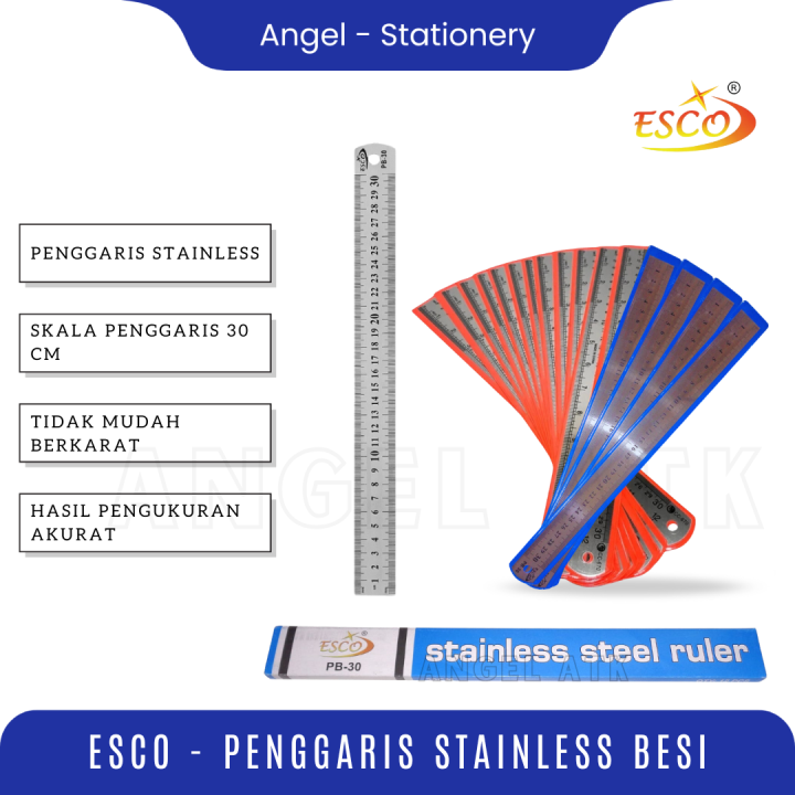 Penggaris Besi 30 Cm / Penggaris Stainless / Anti Karat / Untuk Alat ...