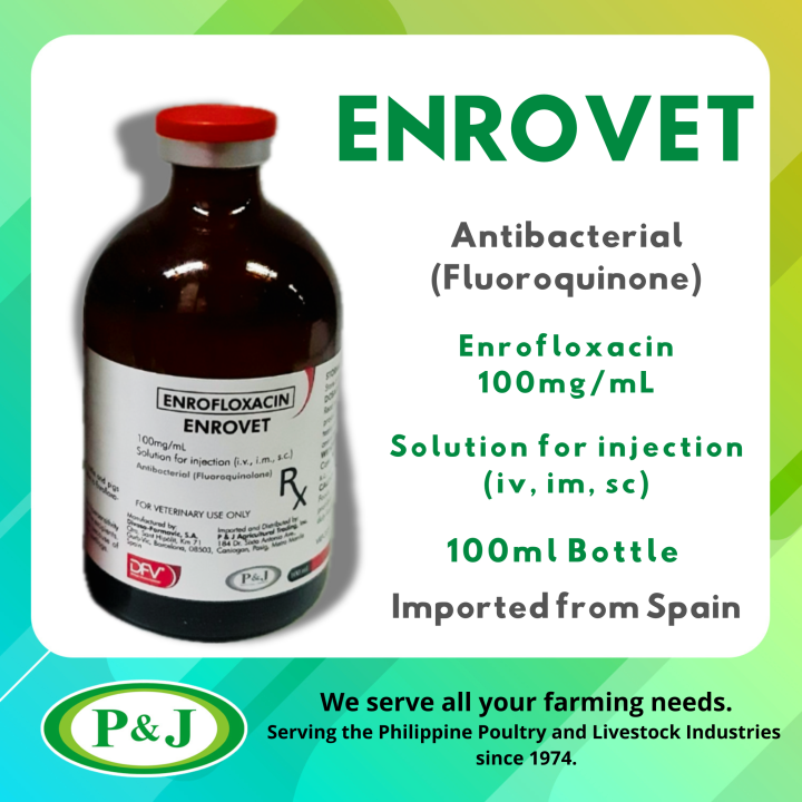 ENROVET Enrofloxacin Injectable Solution for Cattle (Cow, Goat Sheep ...