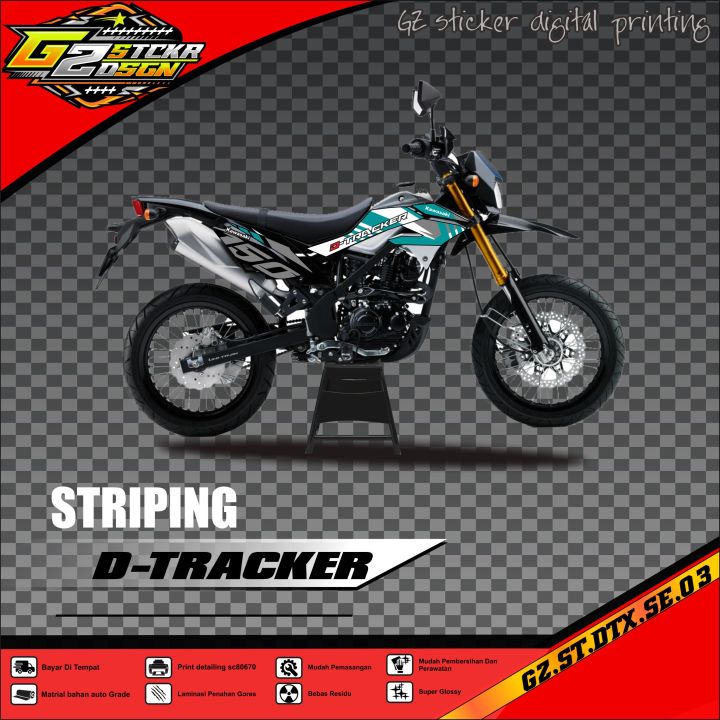 STICKER STRIPING D-TRACKER 150 - STICKER KAWASAKI D-TRACKER 150 SE ...