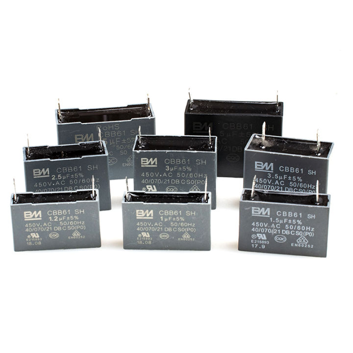 BM 6.5uF 450V AC 2-Terminal 2Pin CBB61 for Fan Motor Mini Split ...