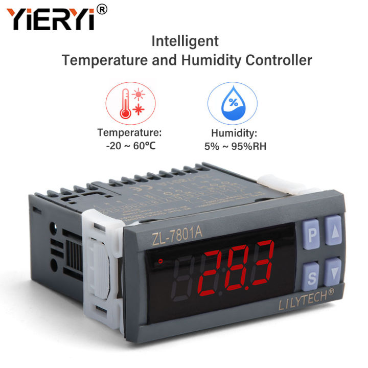 yieryi ZL-7801A Thermostat 220v Temperature Humidity Controller ...