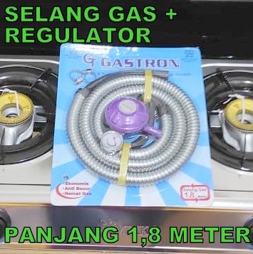 SELANG GAS + REGULATOR 1,8 METER GASTRON / SELANG KOMPOR GAS ...