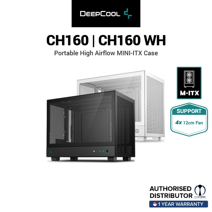 DEPCOOL CH160 Ultra-Portable Tempered Glass Mini-ITX Case, Black ...