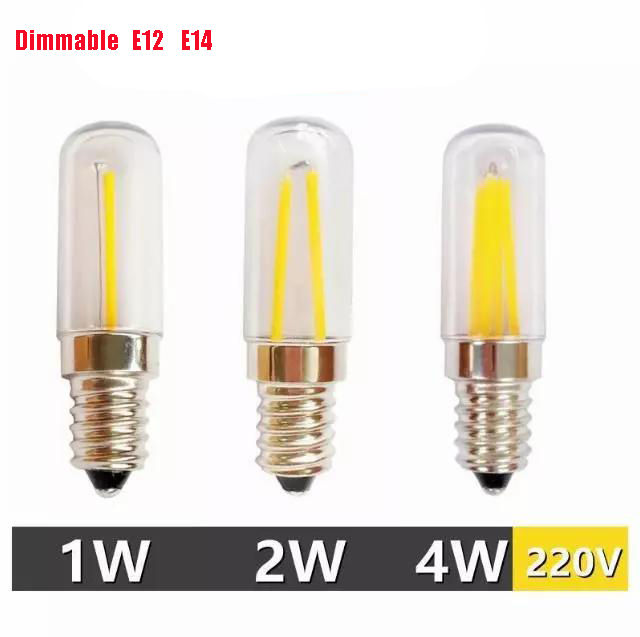 ERANPO LED Edison Bulb E12 E14 4W 2W 1W Fridge Light PC Transparency ...