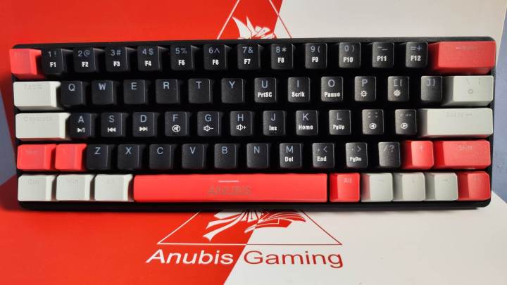 RGB Hotswappable Mechanical Keyboard 64 Keys Backlit Red Blue Cherry ...
