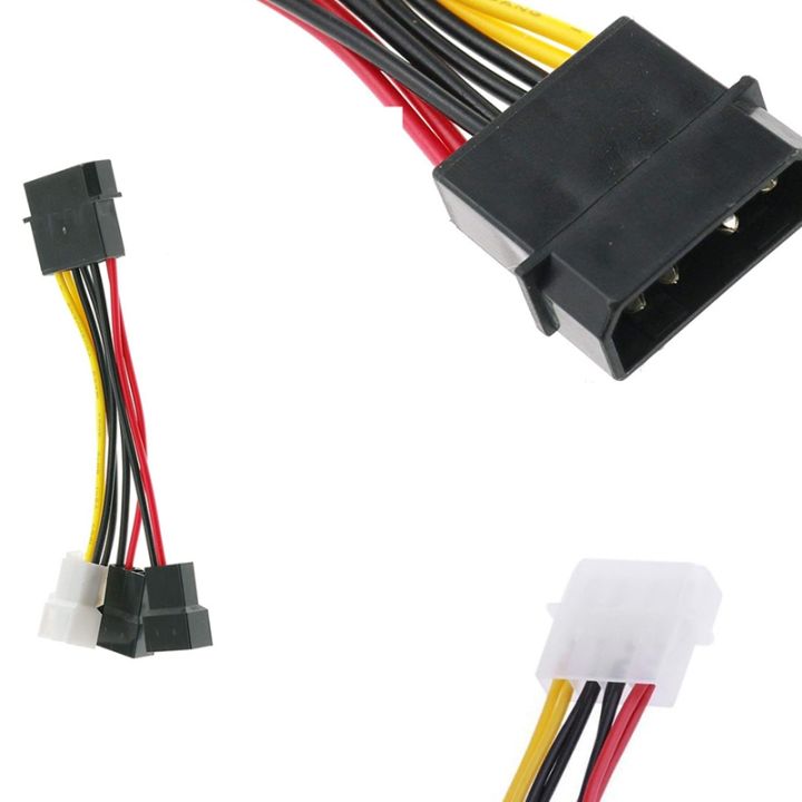 J34-Pin Molex to 3-Pin Fan Power Cable Adapter Connector Computer ...
