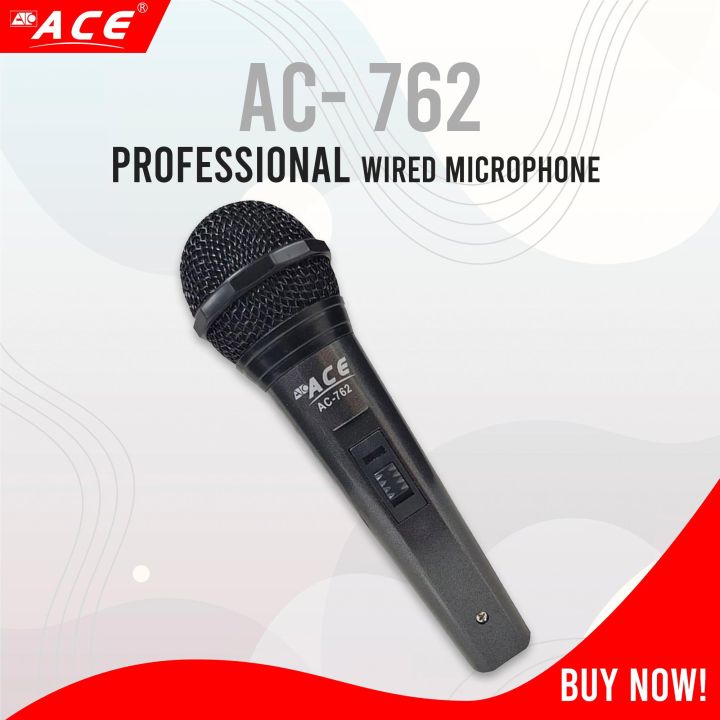 ACE AC-762 PROFESSIONAL UNI-DIRECTIONAL WIRED MICROPHONE | Lazada PH