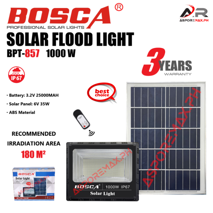 Bosca Solar light 6000 Lumen 500W LED Solar Lights Motion sensor ...