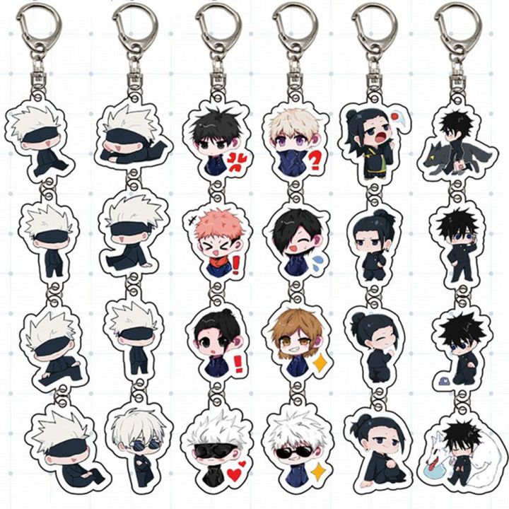PENGQ Jewelry Acrylic Jujutsu Kaisen Miniatures Gojo Satoru Japanese ...