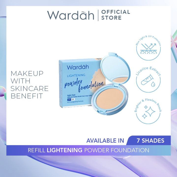 Wardah Refill Lightening Powder Foundation Light Feel - Bedak Yang ...