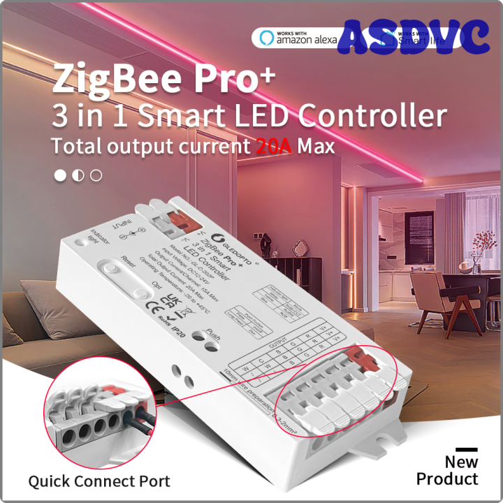 ASDVC GLEDOPTO ZigBee 3.0 Pro+ 3 in 1 RGBCCT/RGBW/RGB LED Strip Light ...