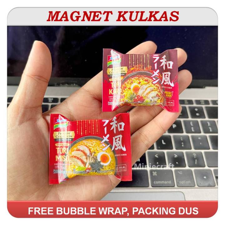 MAGNET TEMPELAN KULKAS MINIATUR PRODUK INDOMIE PREMIUM JAPANESE RAMEN ...