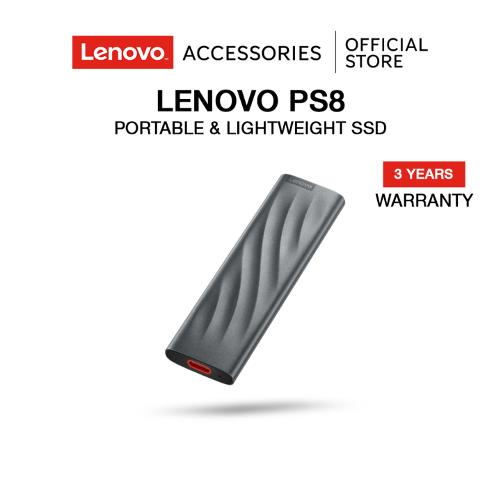 Lenovo PS8 Portable SSD - 1050 MB/s - USB 3.2 Gen 2 USB-C - 512GB 1TB 2TB - Solid State Drive ...