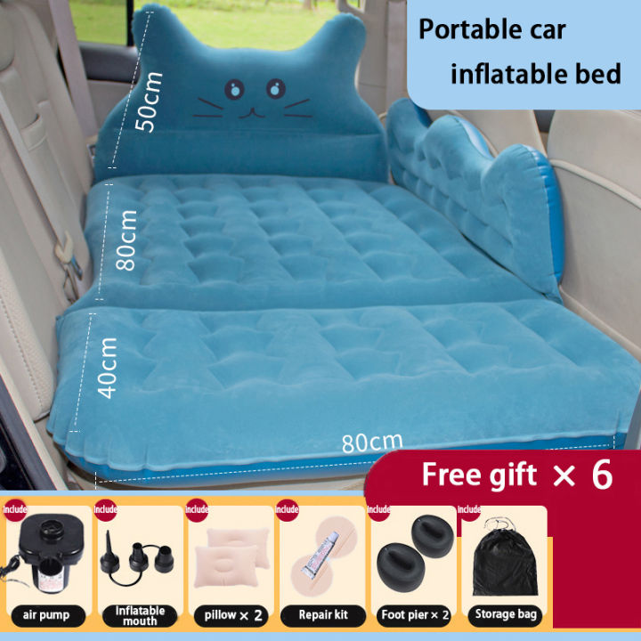Cartoon car inflatable bed with air pump car back cushion bed children ...