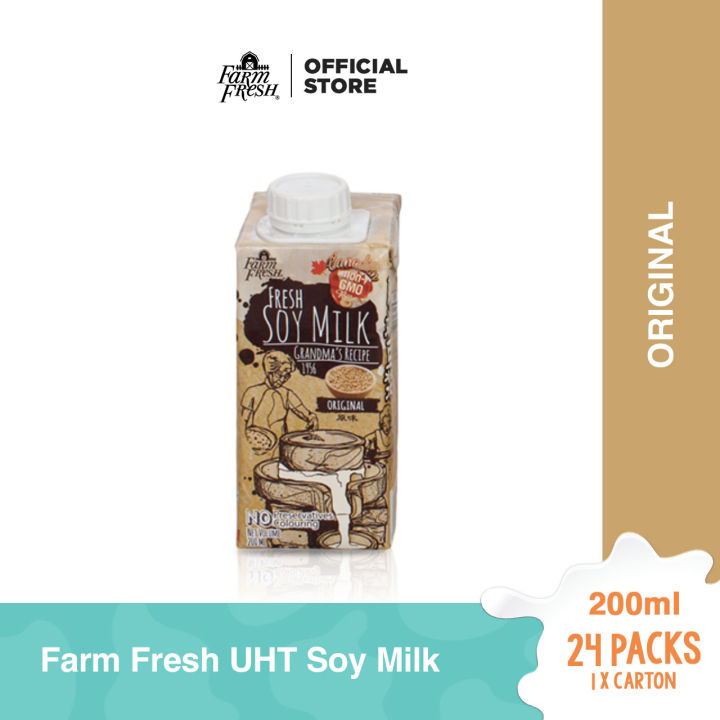 Farm Fresh UHT Soy Milk 200ml x 24 Packs | Lazada