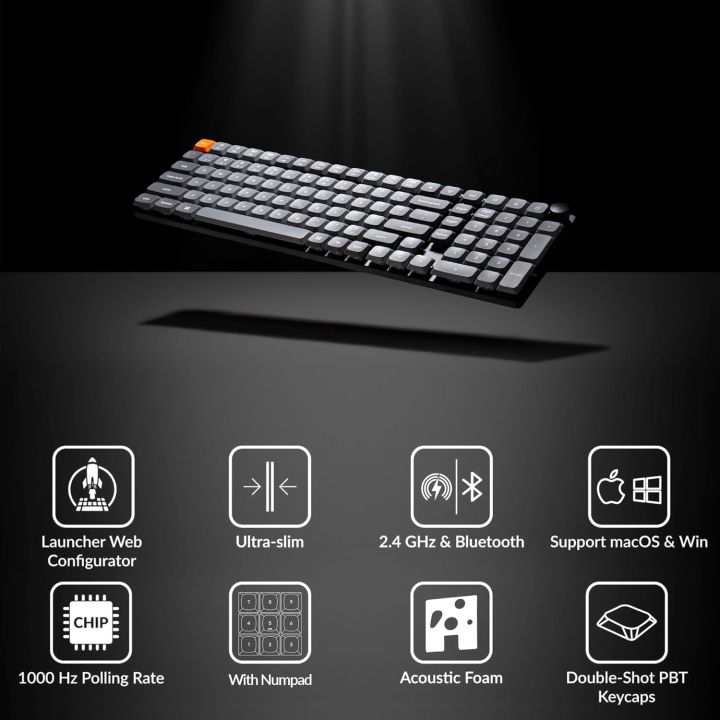 Keychron K17 Max QMK/Launcher Ultra-Slim Wireless/Type-C Wired ...