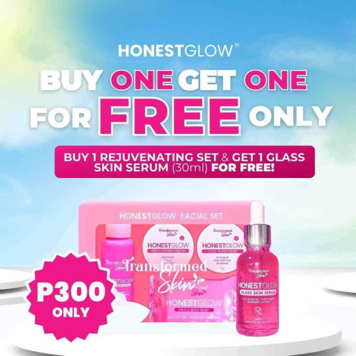 (free-serum) Honest Glow Transformed Skin Facial Rejuvenating Set ...