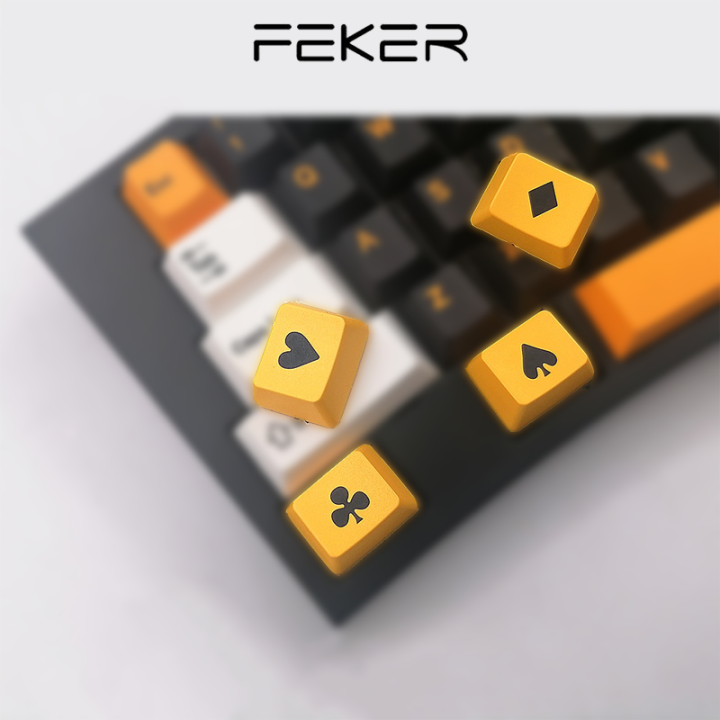 FEKER Poker Keycaps 4pcs OEM Profile PBT For Mechanical Keyboard ...