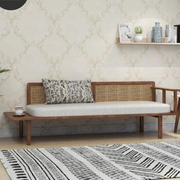 sofa bench rotan panjang/bangku jati minimalis/kursi teras rumah ...