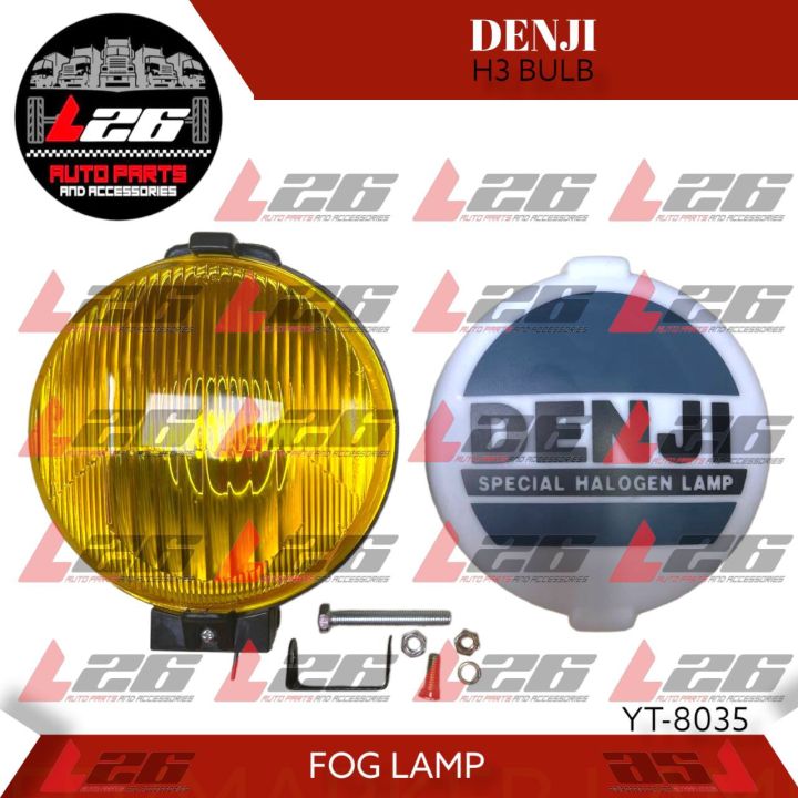 1PC DENJI Fog Lamp 5-1/2 inch Halogen Fog Light Round Glass Lens w ...